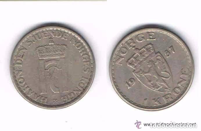 moneda de noruega, 1957, 1 corona (lote 2) - Comprar Monedas antiguas ...