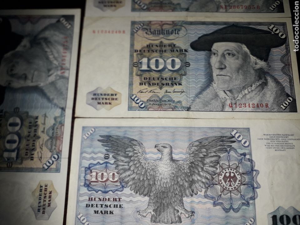 100 marcos alemanes. 5 billetes de 100 marcos. - Comprar Monedas ...