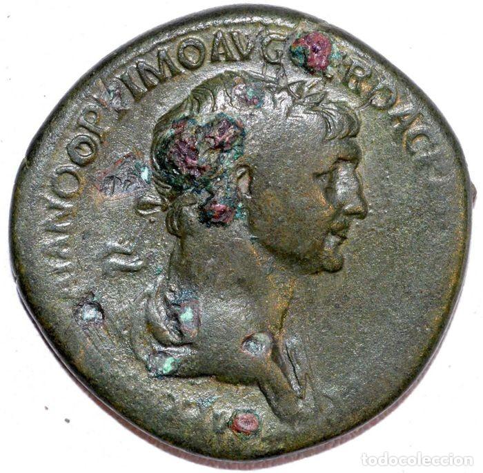 320--interesante y bonito sestercio de trajano- - Comprar Monedas Roma ...