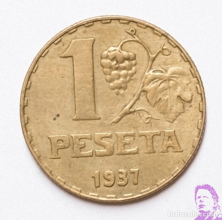 moneda 1 peseta republica española año 1937 ref - Comprar Monedas de la ...