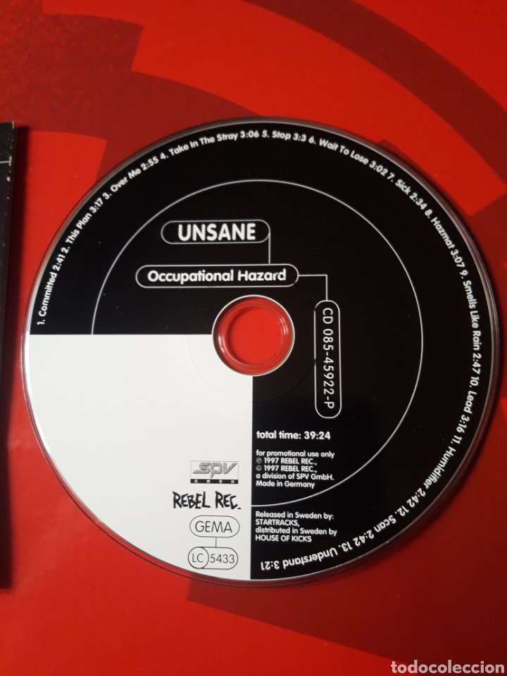 unsane - cd album promocional occupational haza - Comprar CDs de Música ...