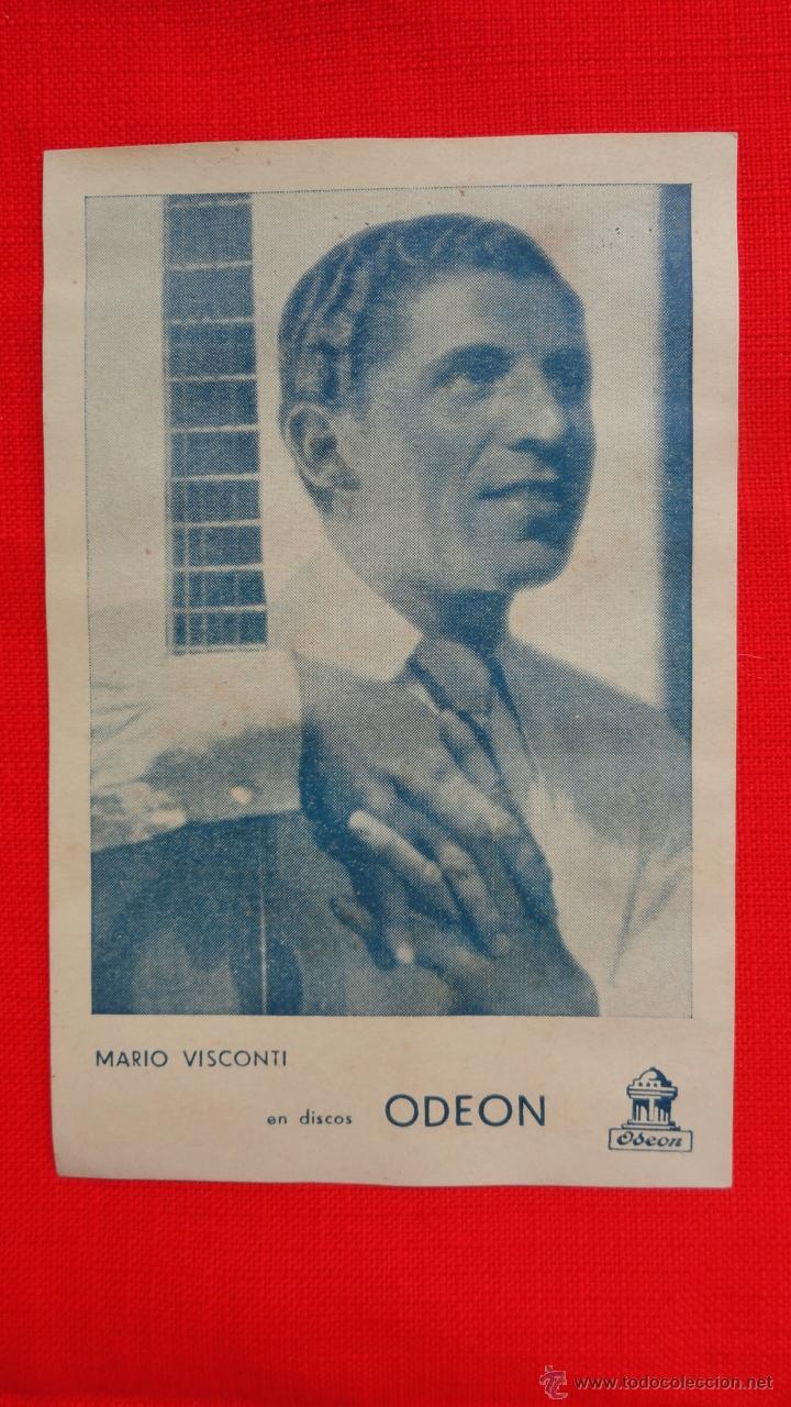 mario visconti, programa de discos odeon, sin p - Comprar Postales y ...