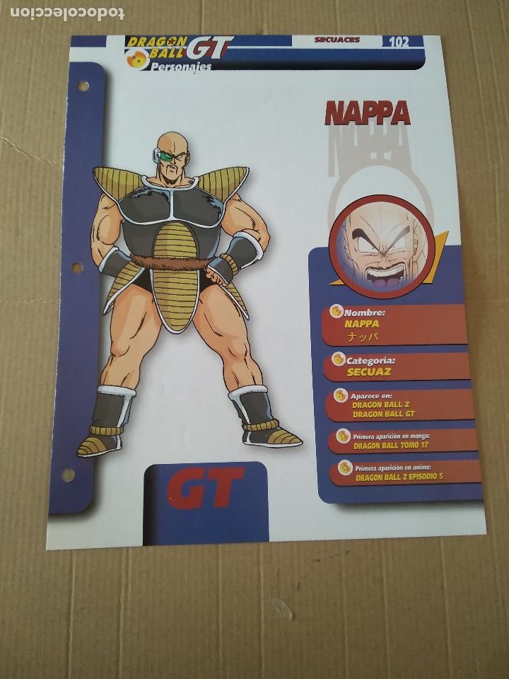102 nappa tipo lámina dragon ball gt bola de dr - Compra venta en ...