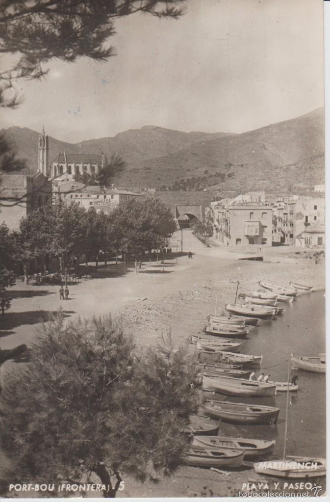 (5) port bou. playa y paseo - Comprar Postales antiguas de Cataluña en ...
