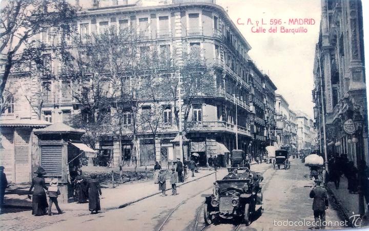 postal de madrid, calle del barquillo, castañei - Comprar Postales ...