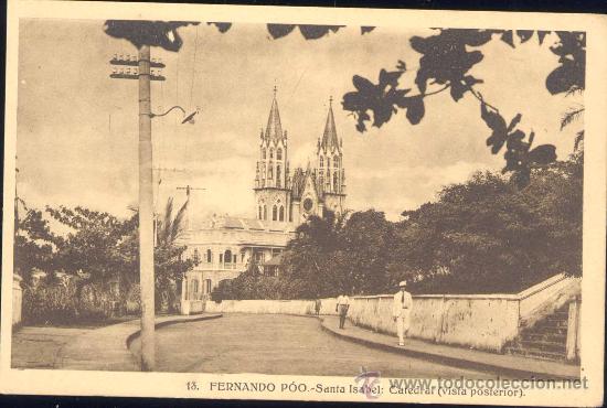 fernando poo.- santa isabel.-catedral (vista po - Comprar Postales ...