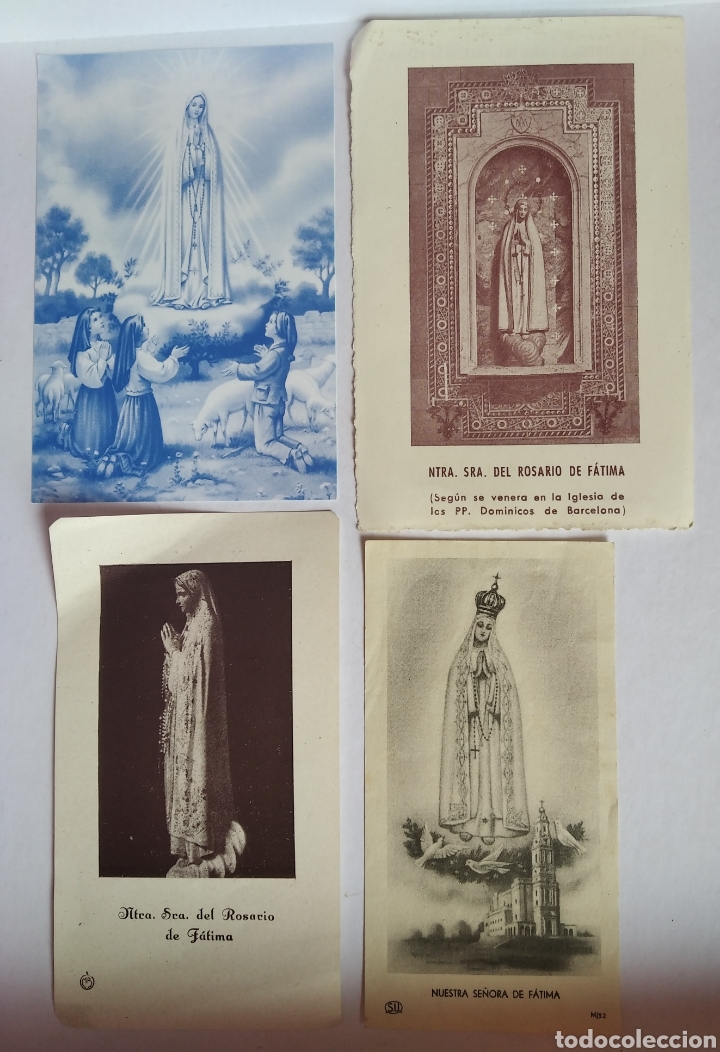 lote 4 estampas religiosas antiguas nuestra señ - Comprar Postales ...