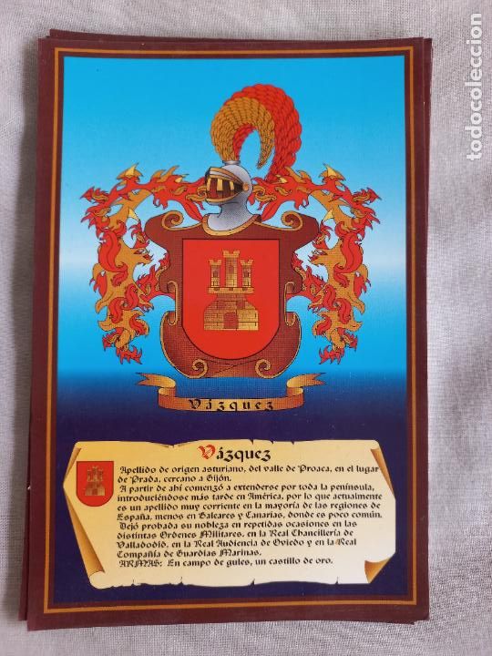 postal con blason escudo heraldico y origen del - Comprar en ...