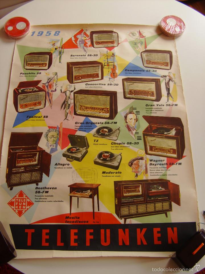 cartel, poster radio telefunken año 1958 a todo - Comprar Catálogos de ...