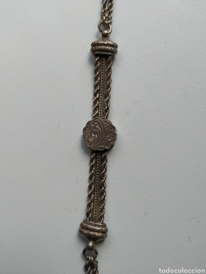 leontina en plata siglo xix - Comprar Relojes antiguos de bolsillo en ...