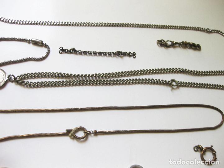 gran lote de cadenas de reloj de bolsillo antig - Comprar Recambios de ...