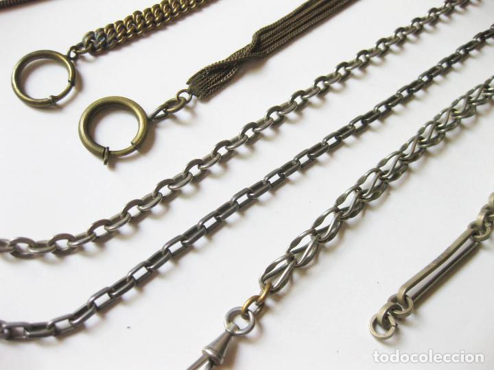 gran lote de cadenas de reloj de bolsillo antig - Comprar Recambios de ...