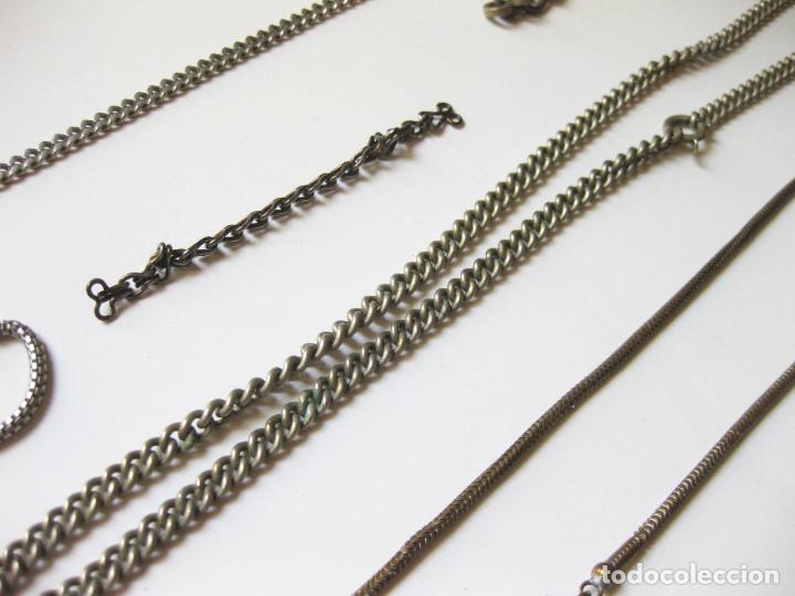 gran lote de cadenas de reloj de bolsillo antig - Comprar Recambios de ...