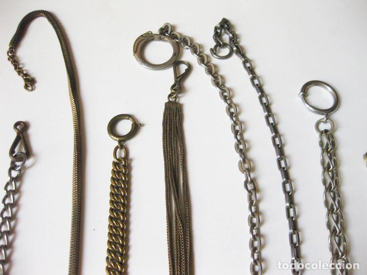 gran lote de cadenas de reloj de bolsillo antig - Comprar Recambios de ...