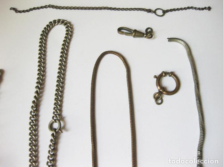 gran lote de cadenas de reloj de bolsillo antig - Comprar Recambios de ...