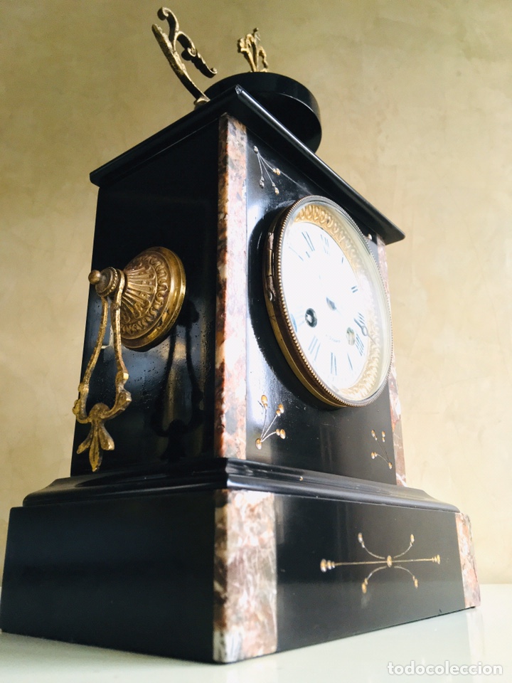 reloj frances de sobremesa de marmol negro napo - Comprar Relojes ...