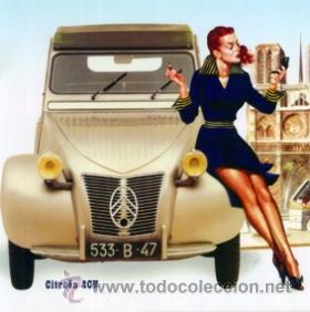 citroen 2 cv. cuadro pin up en madera de 28x28 - Comprar artículos de ...