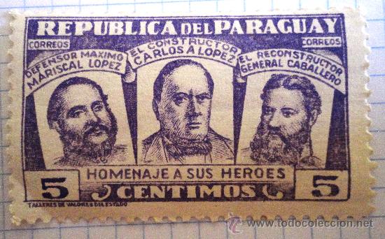 sello de la república del paraguay. 5 cts. lila - Acheter Timbres ...