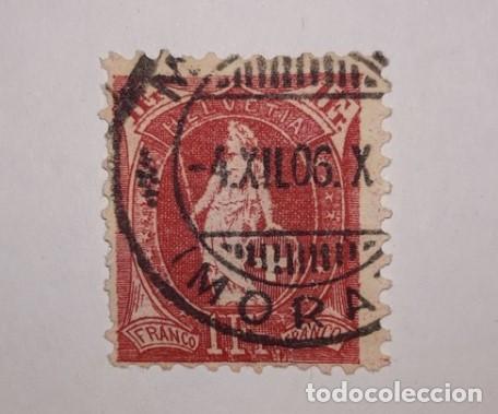sello suiza.. helvetia. 1 franco. nº 79..carmin - Comprar Sellos ...