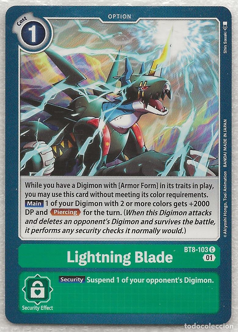 bt8-103 lightning blade digimon tcg 2020 - Compra venta en todocoleccion