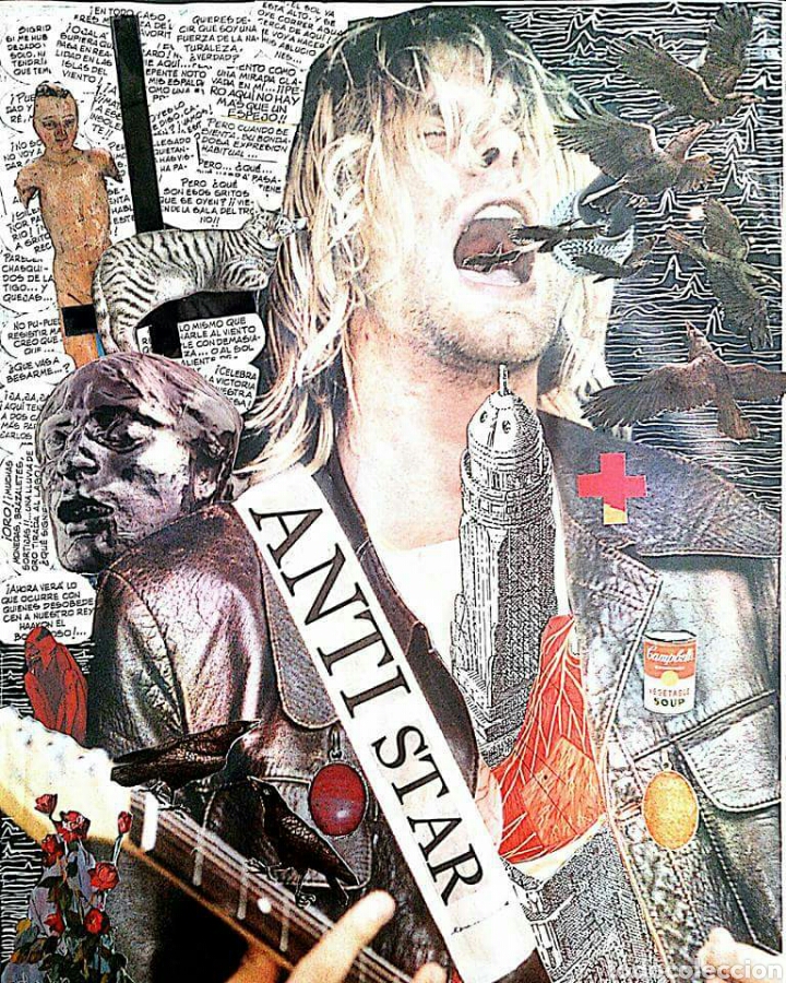 nirvana. kurt cobain collage anti star - Comprar en todocoleccion ...